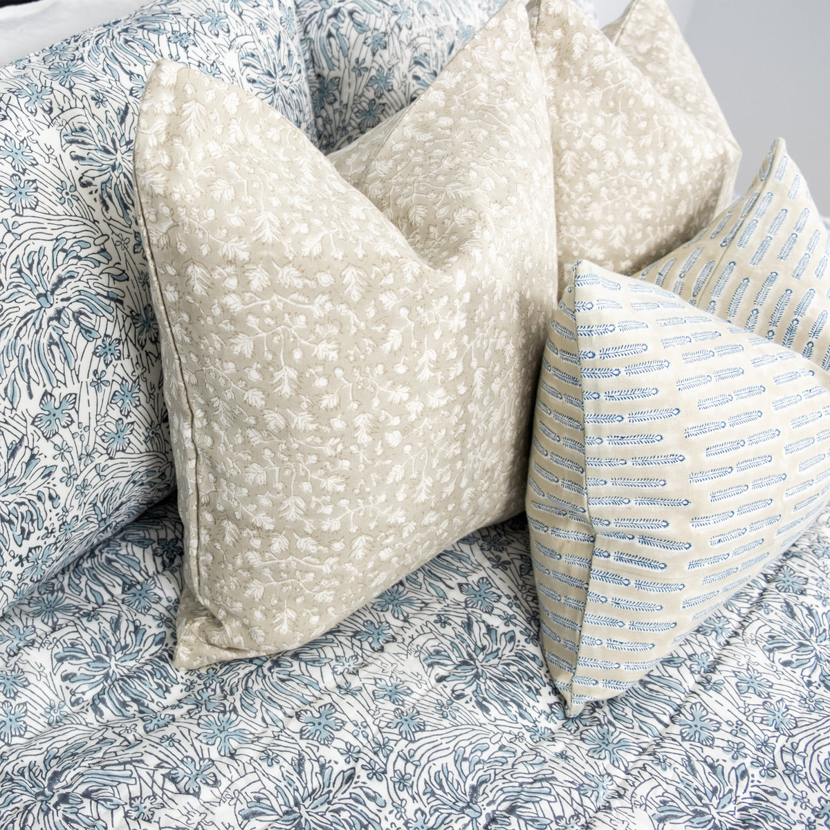 Chrysanthemum Floral Blockprint Quilt - Allem Studio Textiles – ALLEM ...