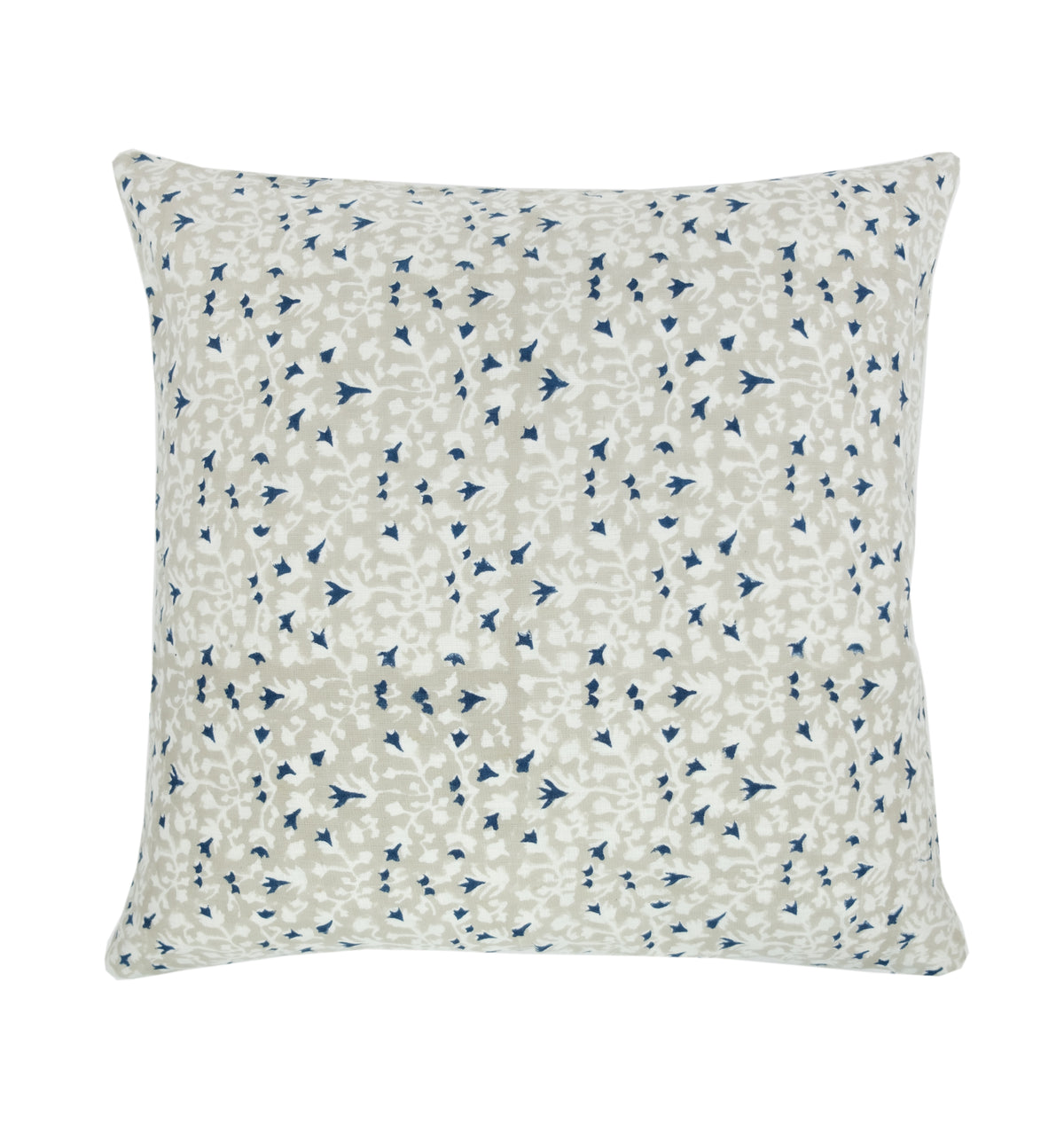 Anna Blue Block Print Pillow - Allem Studio Textiles – ALLEM STUDIO