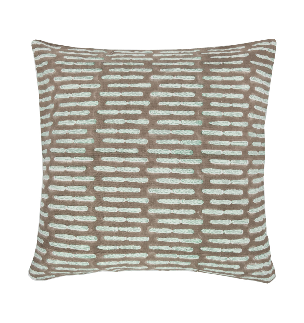 Savannah Celadon Block Print Pillow - Allem Studio Textiles – ALLEM STUDIO